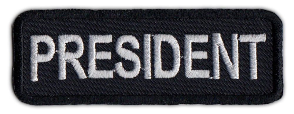 Motorcycle Biker Jacket/Vest Patch - President - Member Rank, Position ...