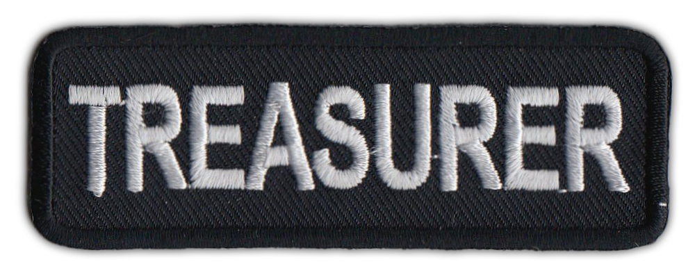 Motorcycle Biker Jacket/Vest Patch - Treasurer - Member Rank, Position ...