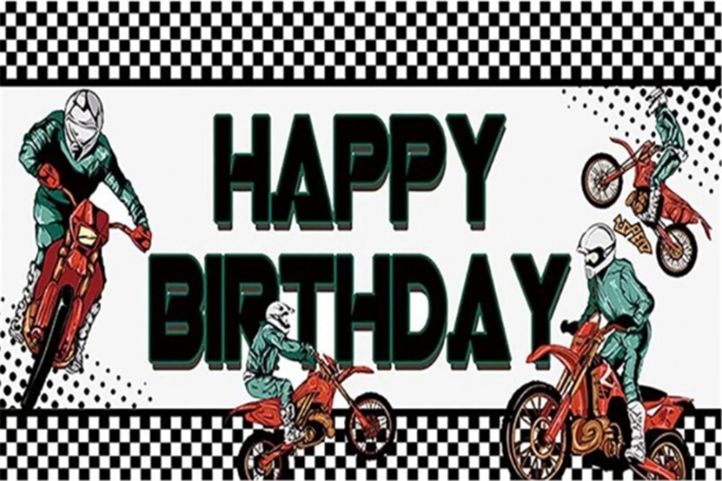 Motorcycle Birthday Photography Backdrop For Boy Motocross Racing ...