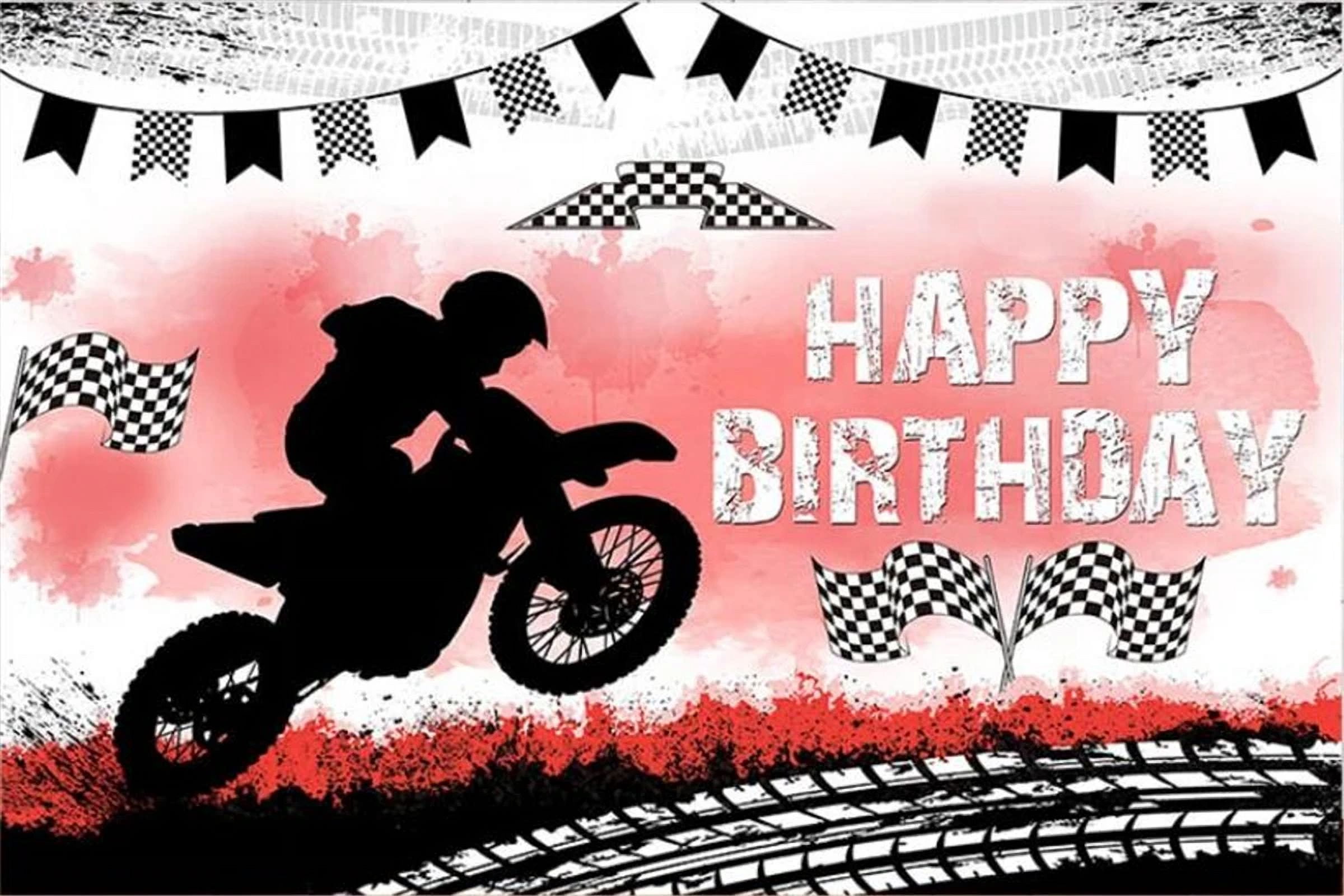 Motorcycle Birthday Photography Backdrop For Boy Motocross Racing ...