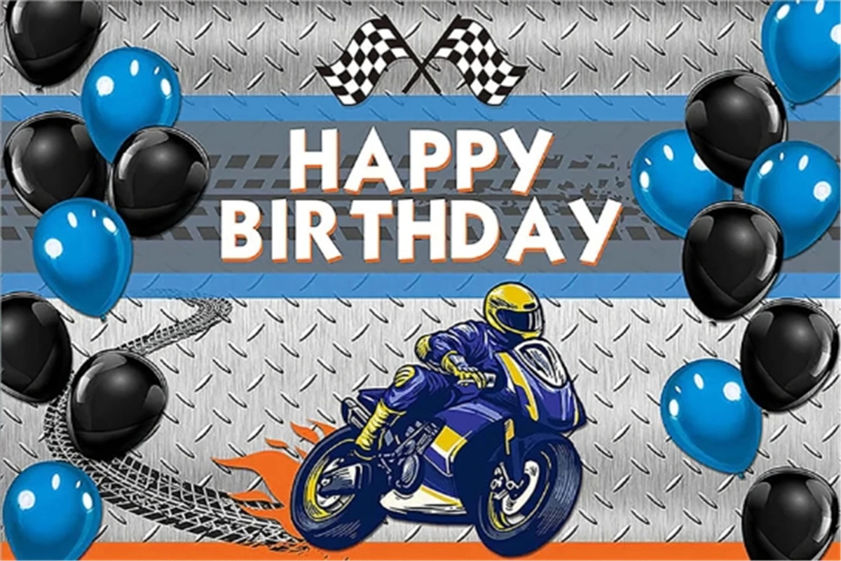 Motorcycle Birthday Photography Backdrop For Boy Motocross Racing ...