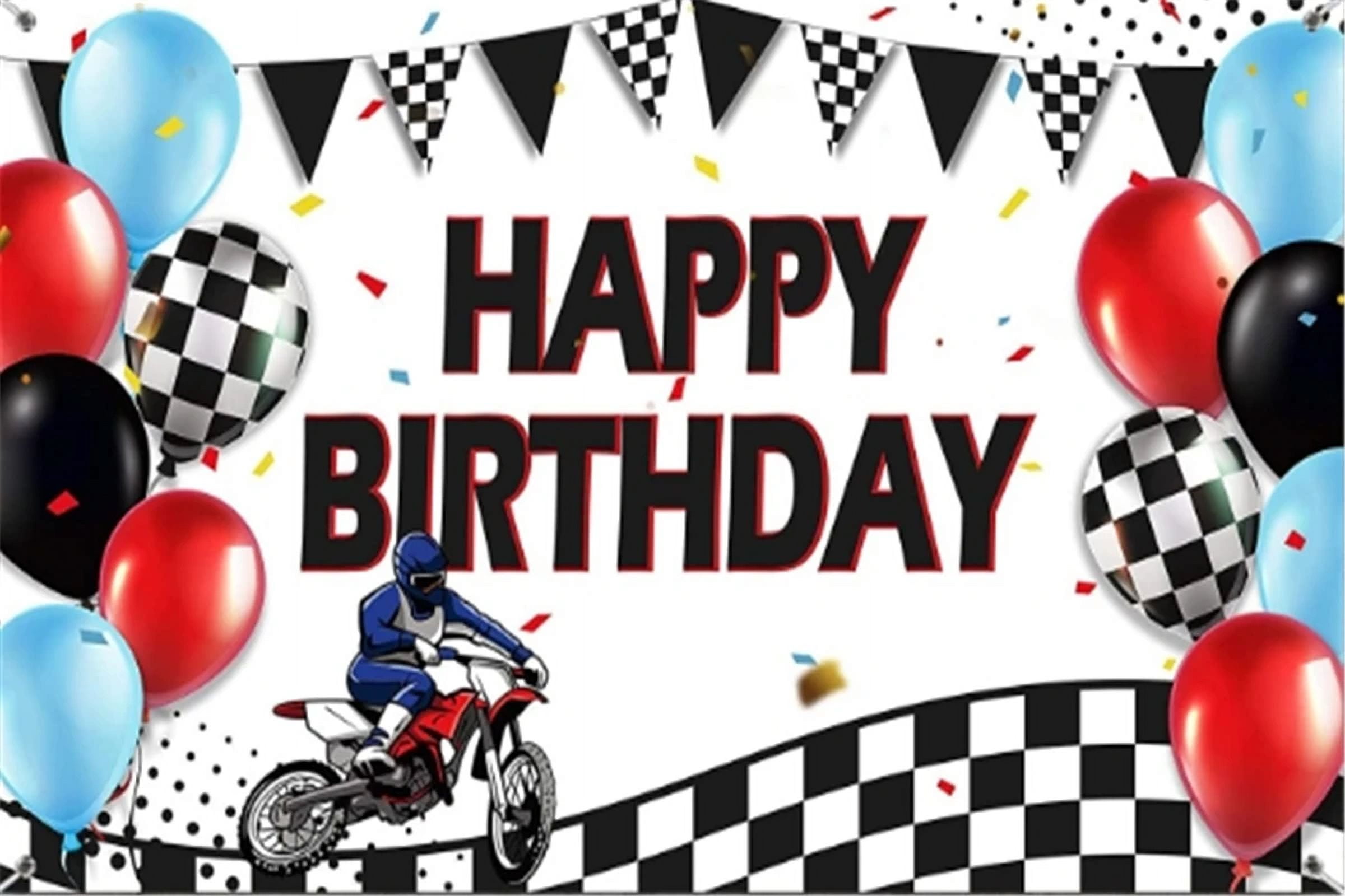 Motorcycle Birthday Photography Backdrop For Boy Motocross Racing ...