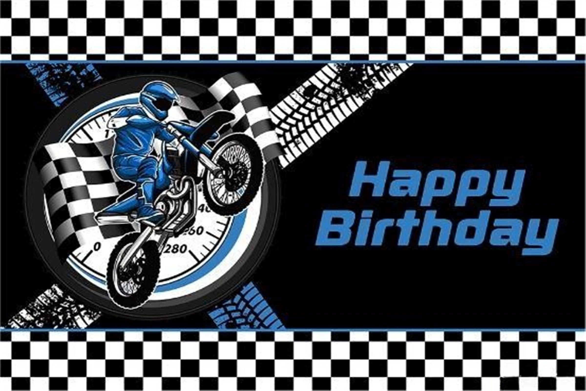 Motorcycle Birthday Photography Backdrop For Boy Motocross Racing ...
