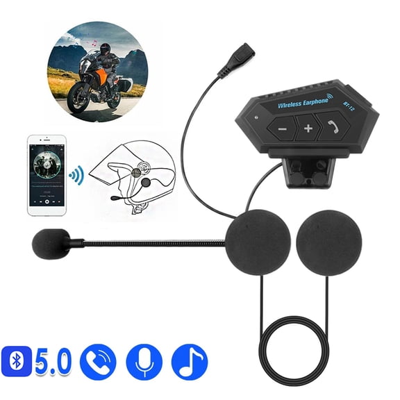 Y10 Wireless Bluetooth5.3 Motorcycle Helmet Headset Handsfree Call Kit ...