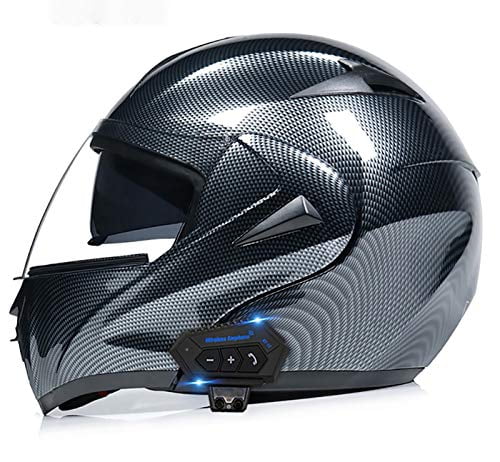 Motorcycle Bluetooth Helmets,Full Face Flip Up Dual Visors Modular ...