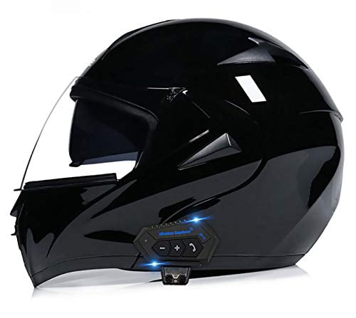 Motorcycle Bluetooth Helmets,Full Face Flip Up Dual Visors Modular ...