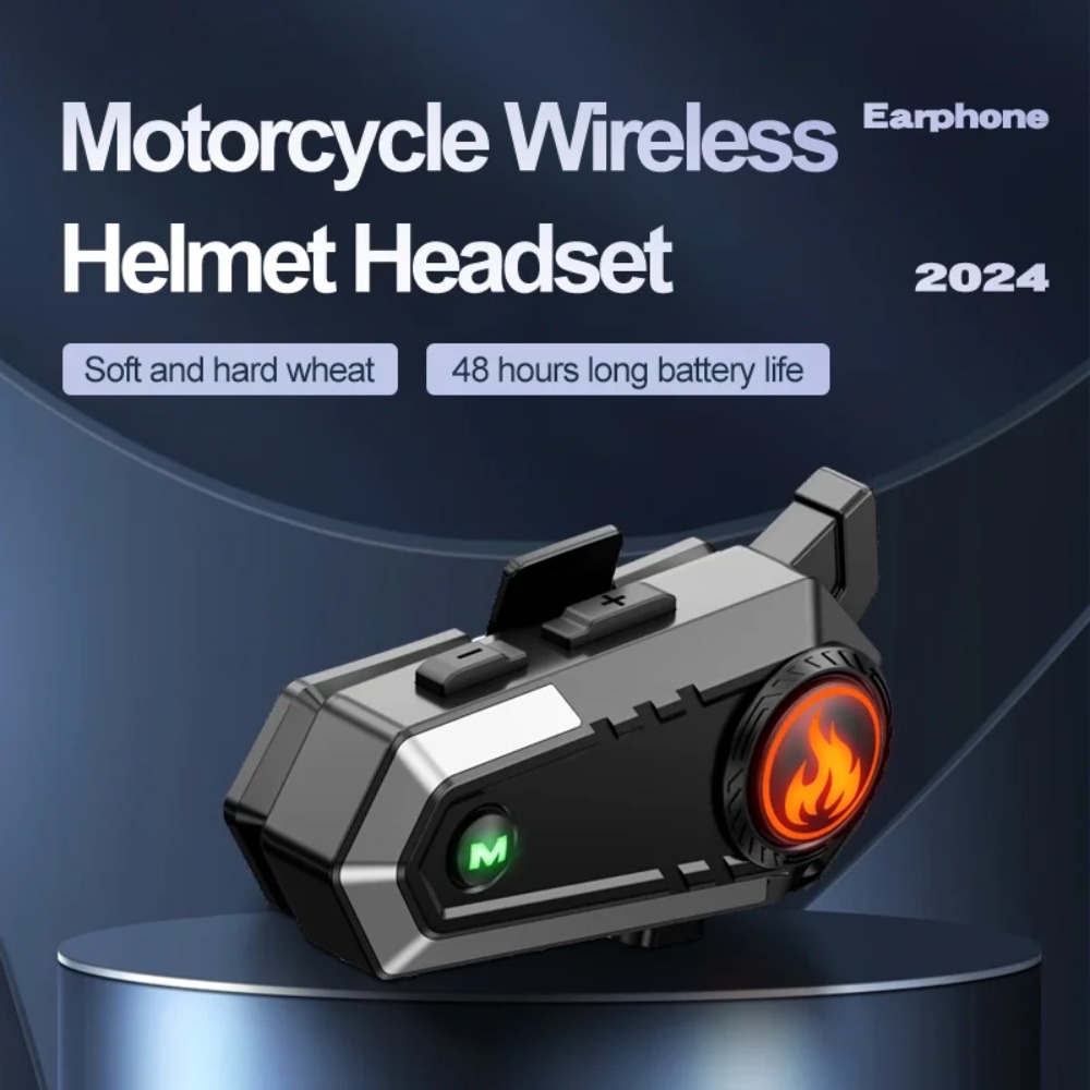 Motorcycle Bluetooth Intercom Headset - 500m Dual Intercom, CVC Noise ...