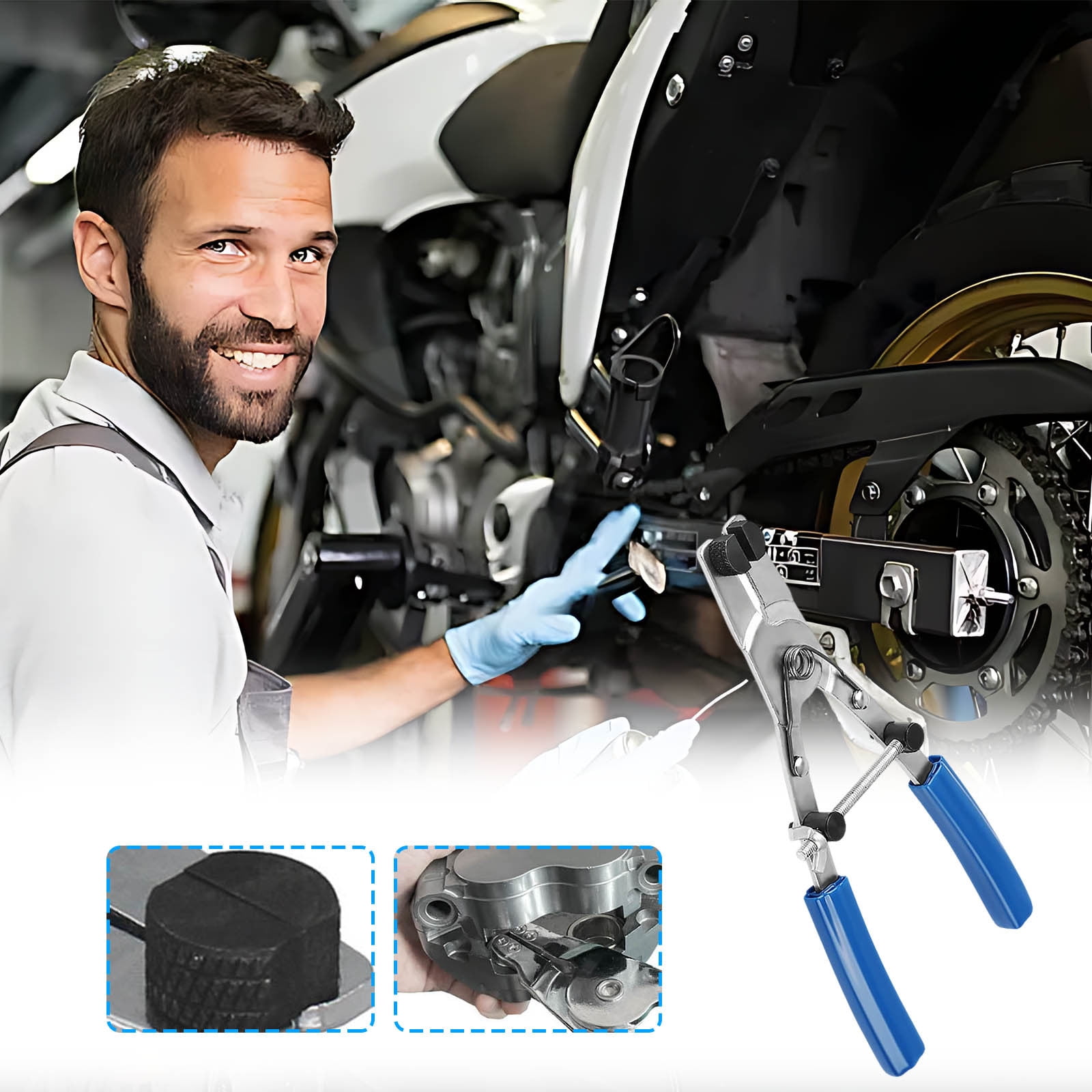 Motorcycle Brake Piston Removal Pliers, Heavy-Duty Steel Construction ...