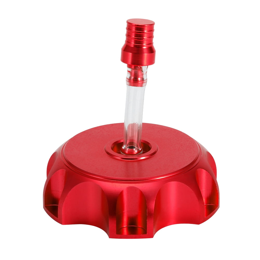 Motorcycle CNC Aluminum Gas Fuel Tank Cover Cap with Breather Vent (Red ...