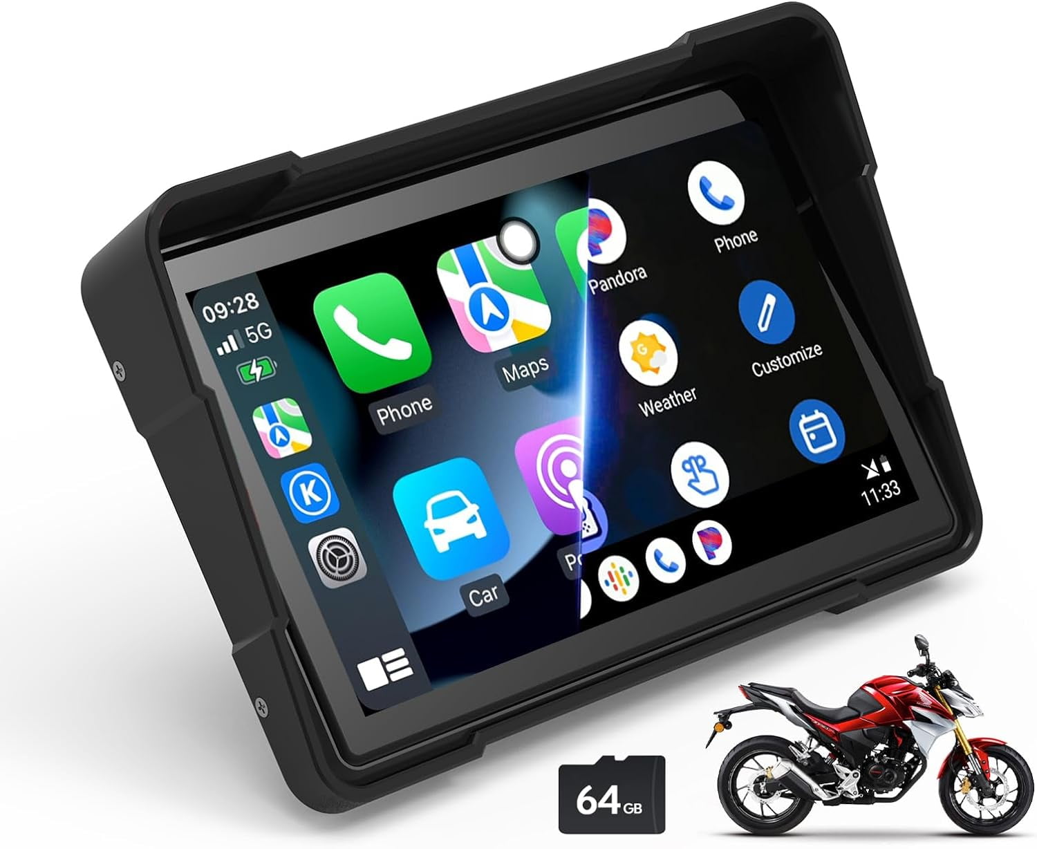 Motorcycle CarPlay&Android Auto, Motorcycle GPS Navigation System, GPS ...