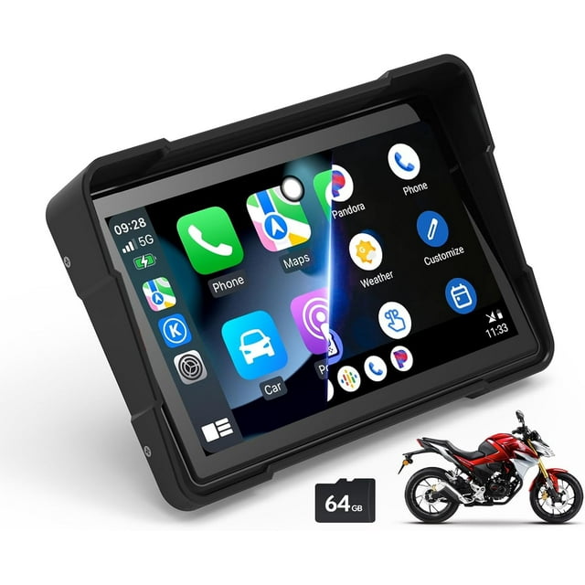 Motorcycle CarPlay&Android Auto, Motorcycle GPS Navigation System, GPS ...