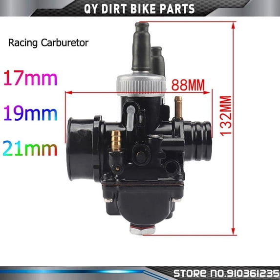Motorcycle Carburetor PHBG 19MM AD for 50-100Cc Engine 2 Stroke Racing ...