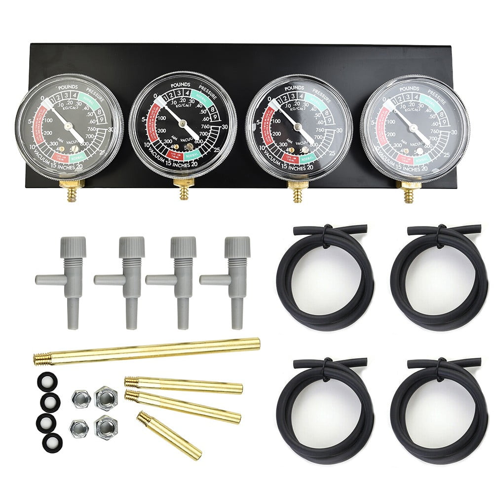 Motorcycle Carburetor Vacuum Balancer Synchronizer Gauge 4 Cylinder Kit ...