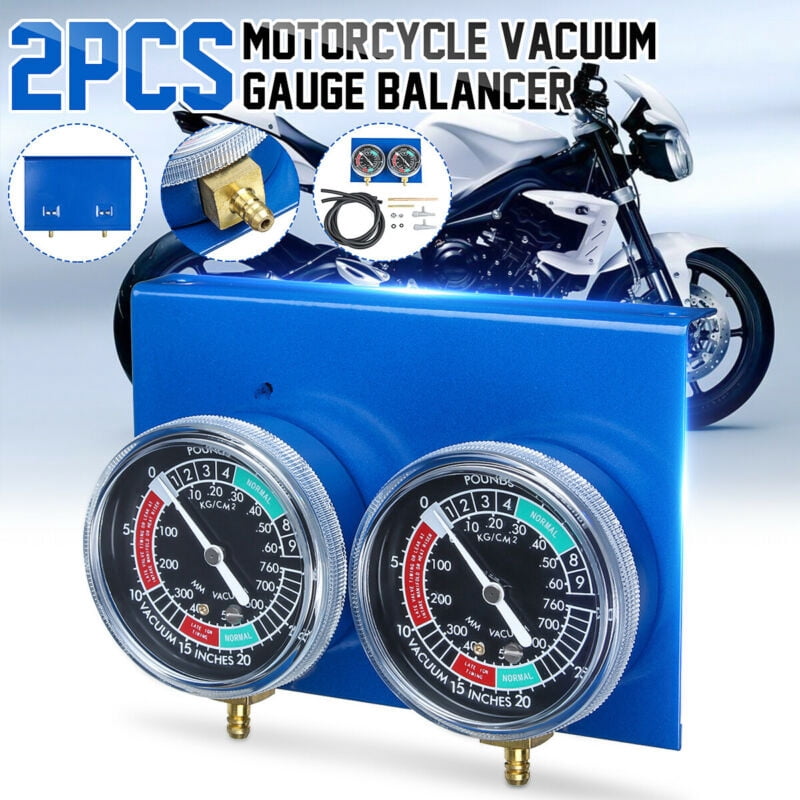 Motorcycle Carburetor Vacuum Gauge Balancer Synchronizer Tool W/Hose ...