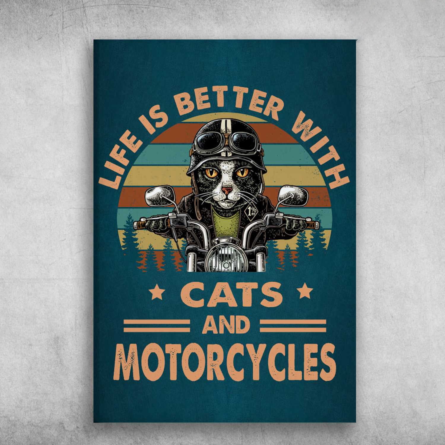 Motorcycle Cat, Black Cat Riding - Life Is Better With, Cats Anf ...