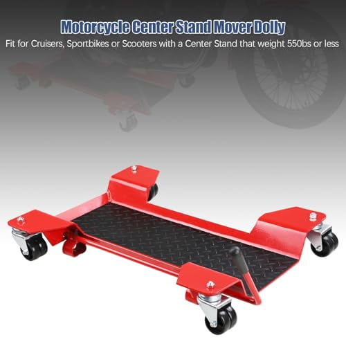 Motorcycle Center Stand 360° Casters Easy Bike Movement Mover 550lbs ...