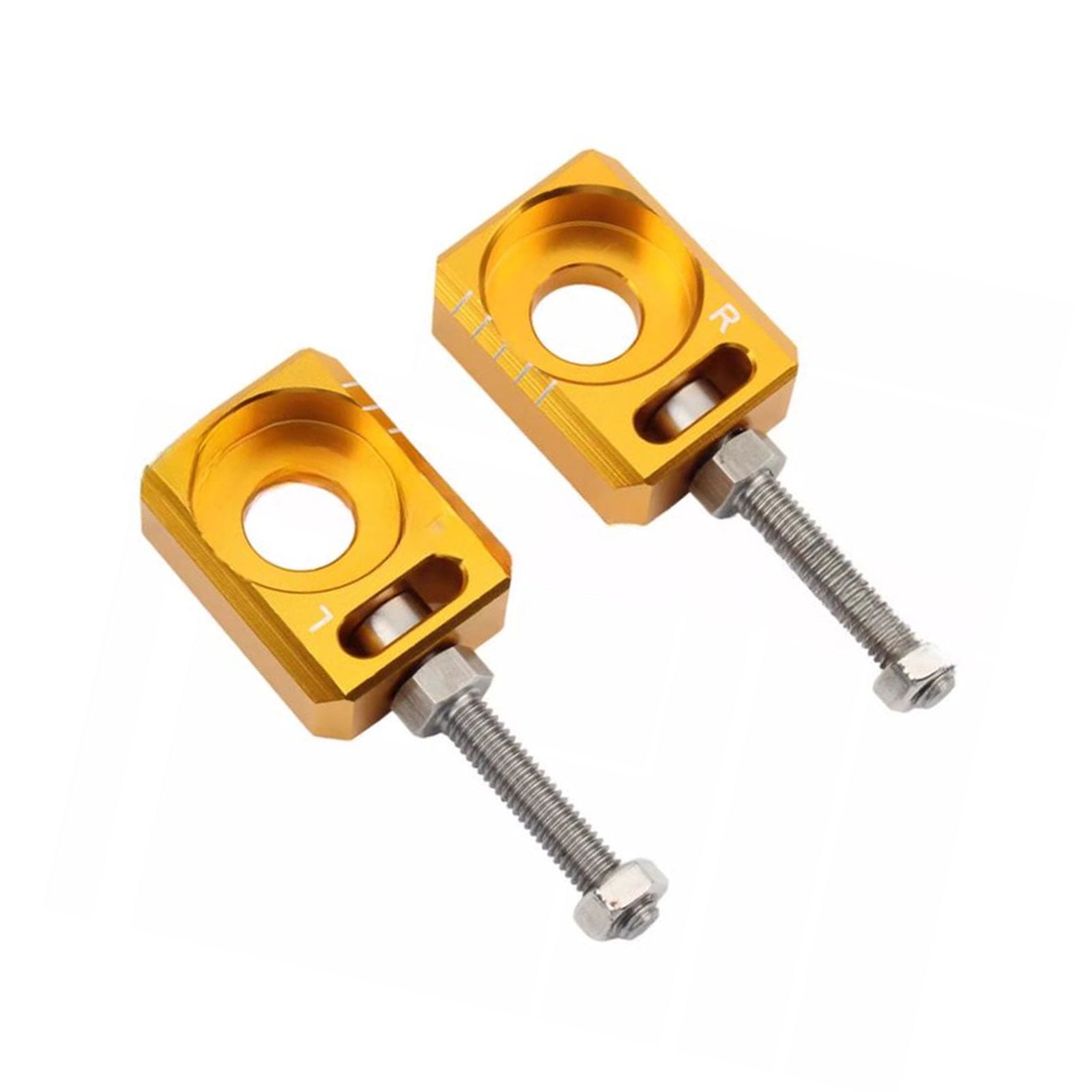 Motorcycle Chain Tensioner Rear Axles Blocks Wheel Axles Hub Spacer For ...