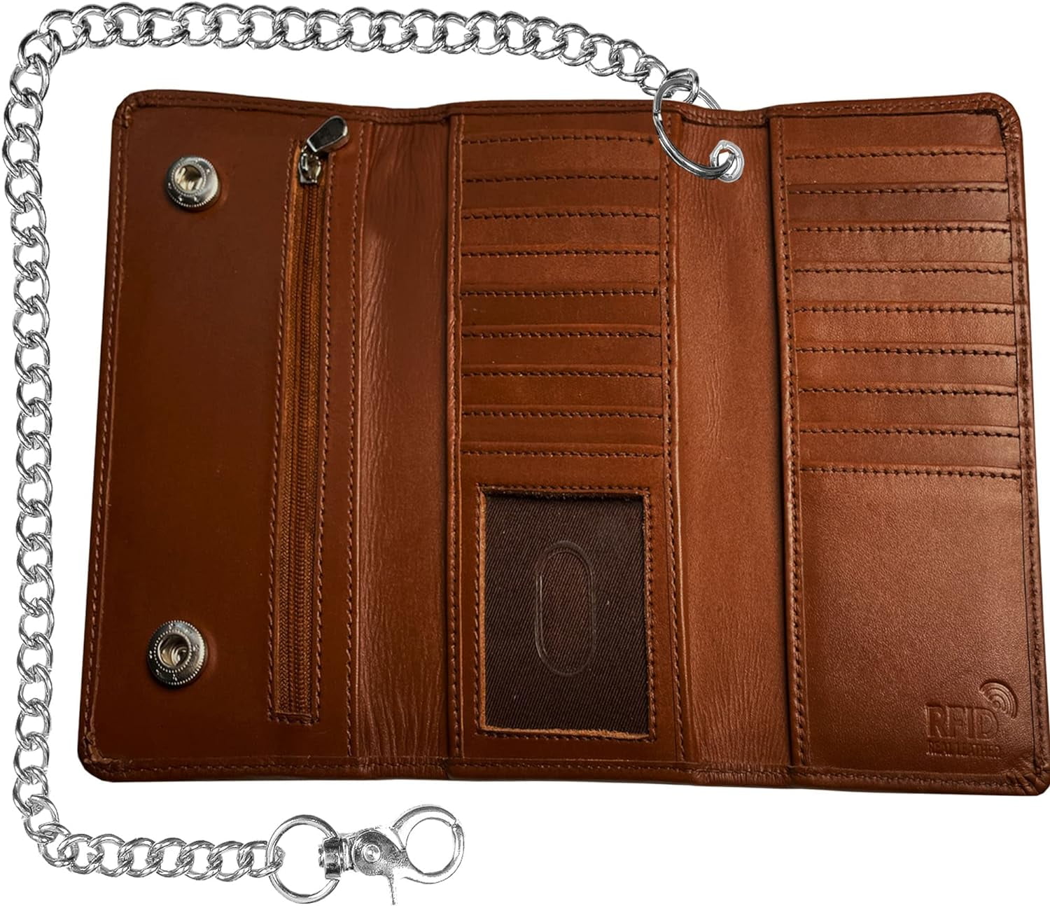 Motorcycle Chain Wallet for Men u2013 100% Natural Genuine Leather ...