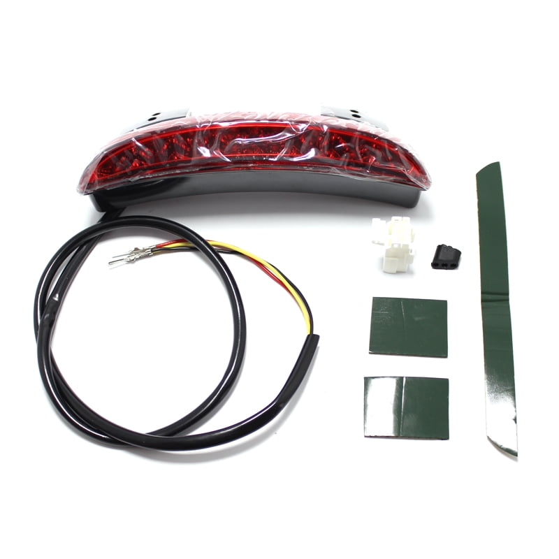 Motorcycle Chopped Rear Fender LED Brake License Plate Tail Light Stop ...