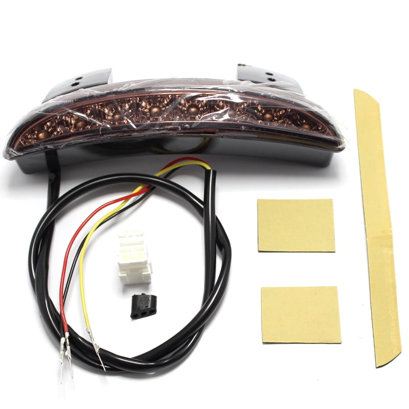 Motorcycle Chopped Rear Fender LED Brake License Plate Tail Light Stop ...