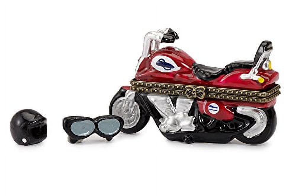 Motorcycle Chopper Bike Miniature Porcelain Hinged Trinket Box ...