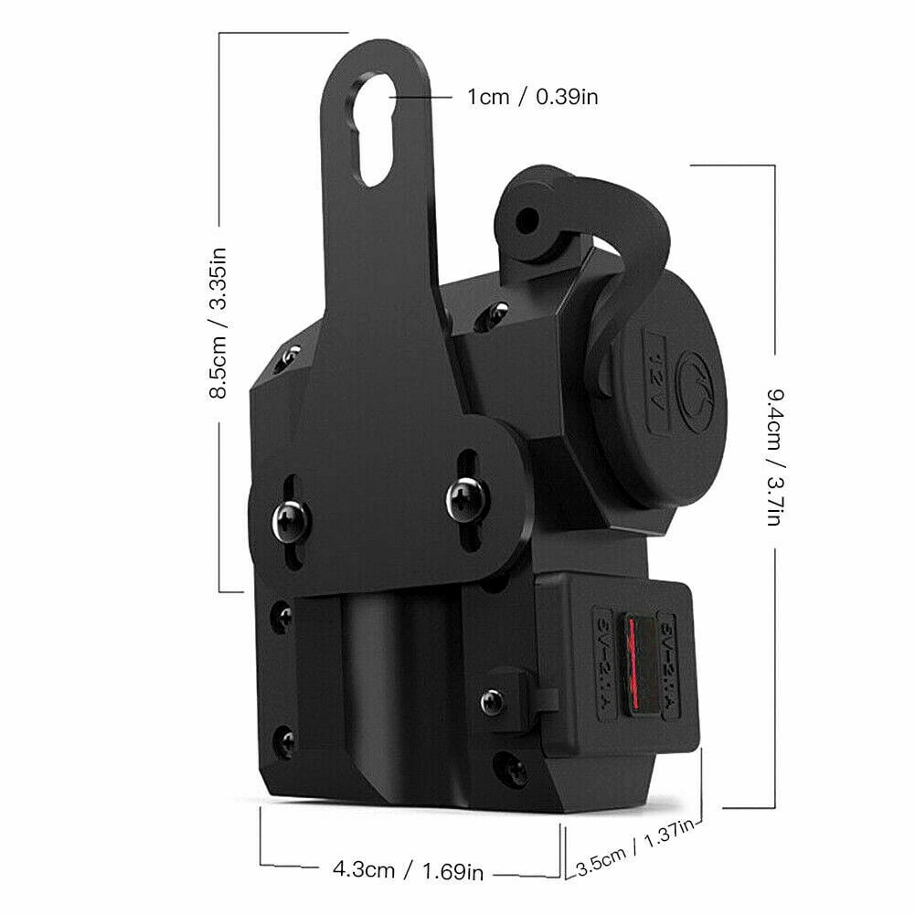 Motorcycle Cigarette Lighter 12V Dual USB Charger Port LED Digital ...