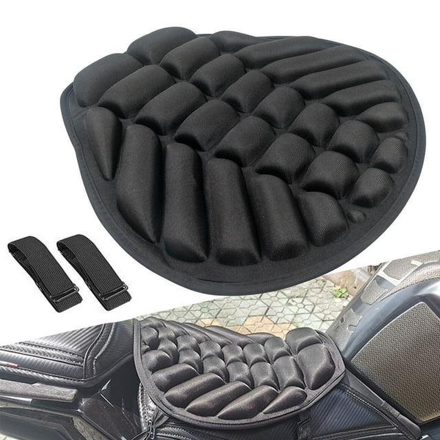 Motorcycle Comfort Gel Seat Cushion Shock Pad Pressure Relief Cover ...