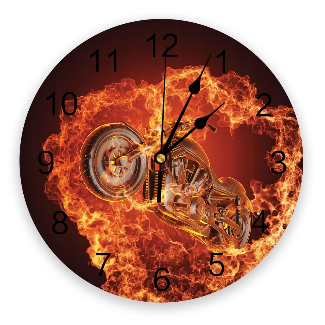 Motorcycle Competition Round Wall Clock Creative Home r Living Room ...