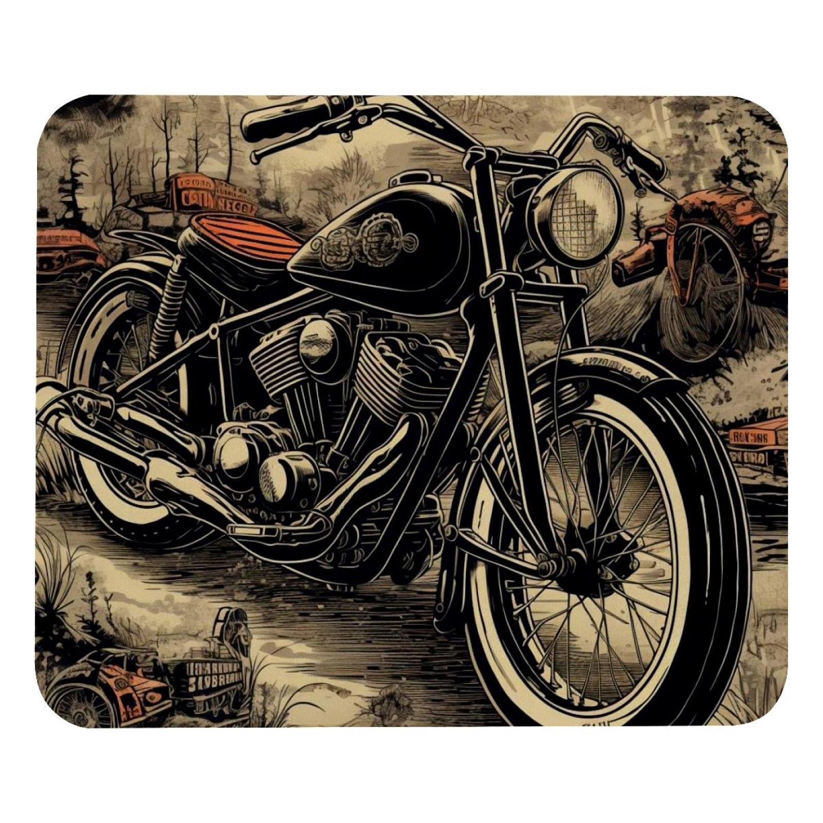 Motorcycle Cool Theme Mouse Pad, Customized Premium-Textured Mouse Mat ...