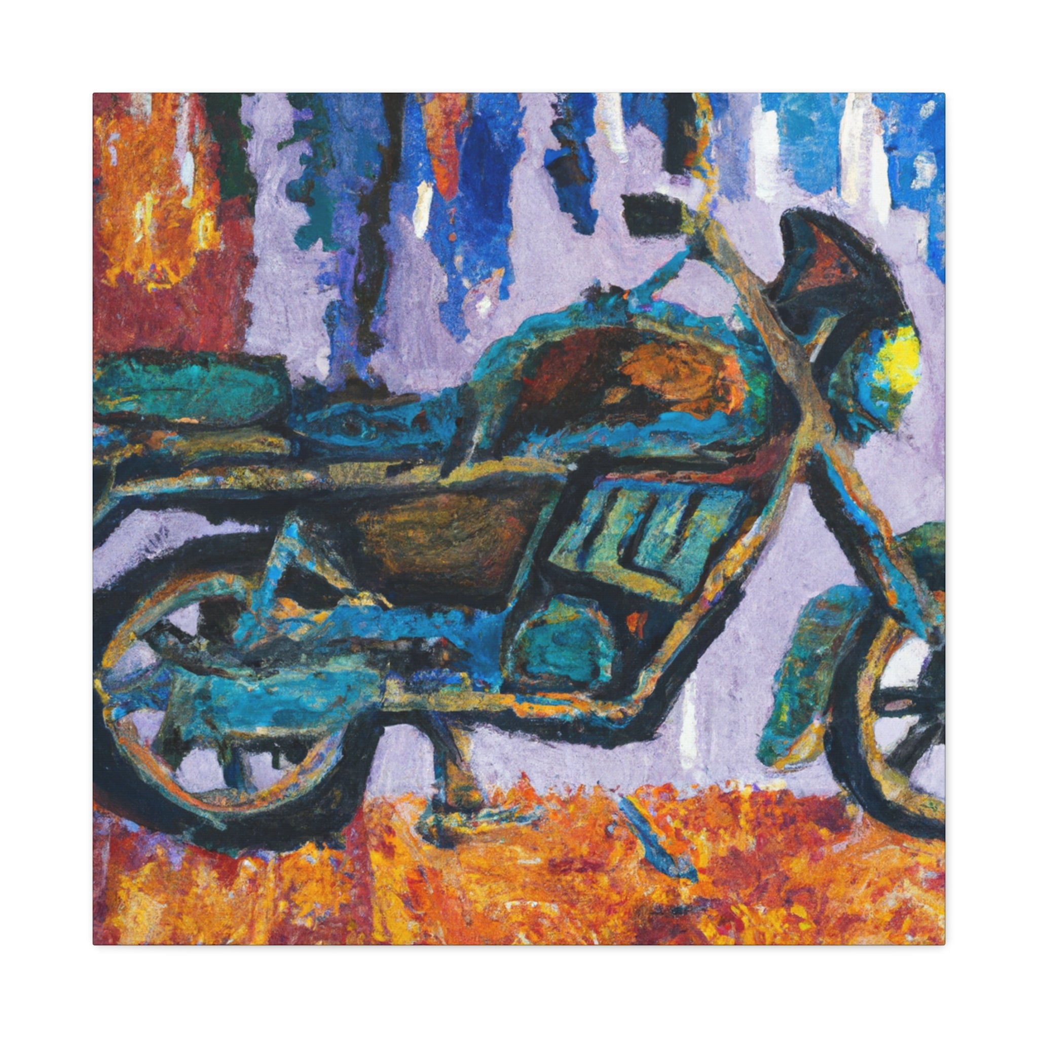 Motorcycle Country Mural - Canvas - Walmart.com