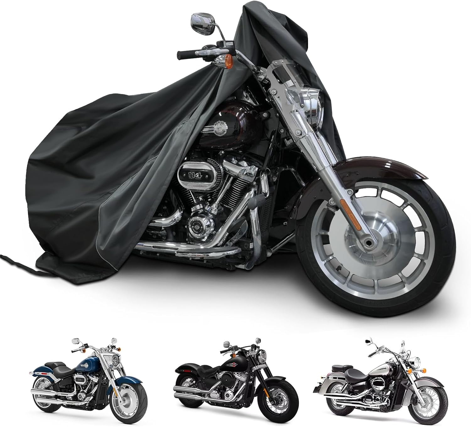 Motorcycle Cover for Cruiser Models Harley Davidson Iron 883, Fat Boy ...