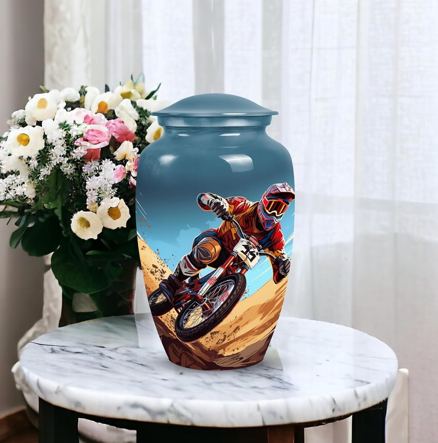 Motorcycle Cremation Urn, Memorial Urn for Human Ashes, Decorative Urn ...