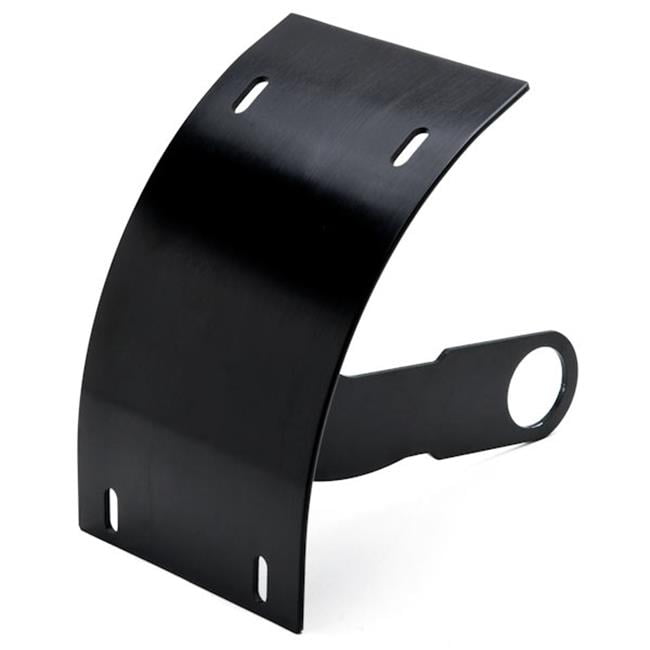 Motorcycle Curved Side Mount Vertical License Plate Tag Holder - Black ...