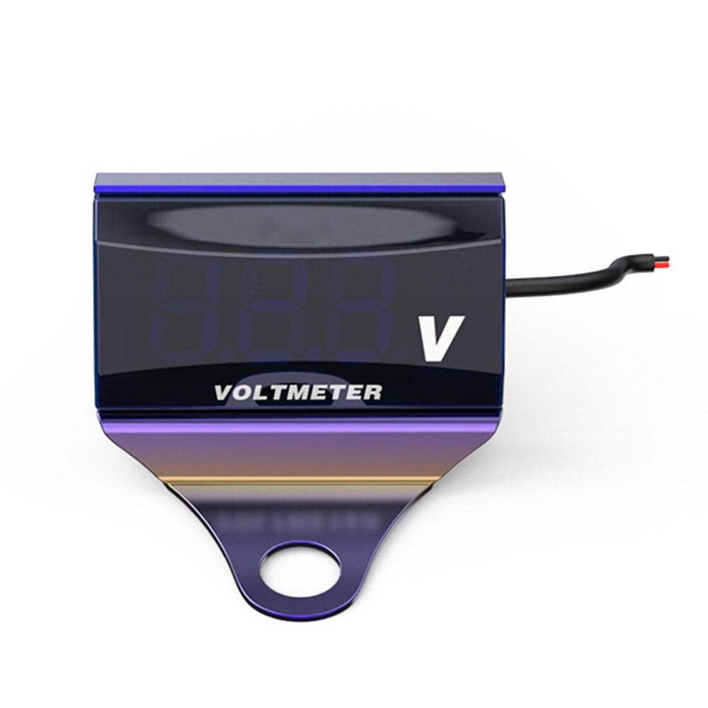 Motorcycle DC 10-150V Digital Voltmeter LED Display Waterproof Voltage ...