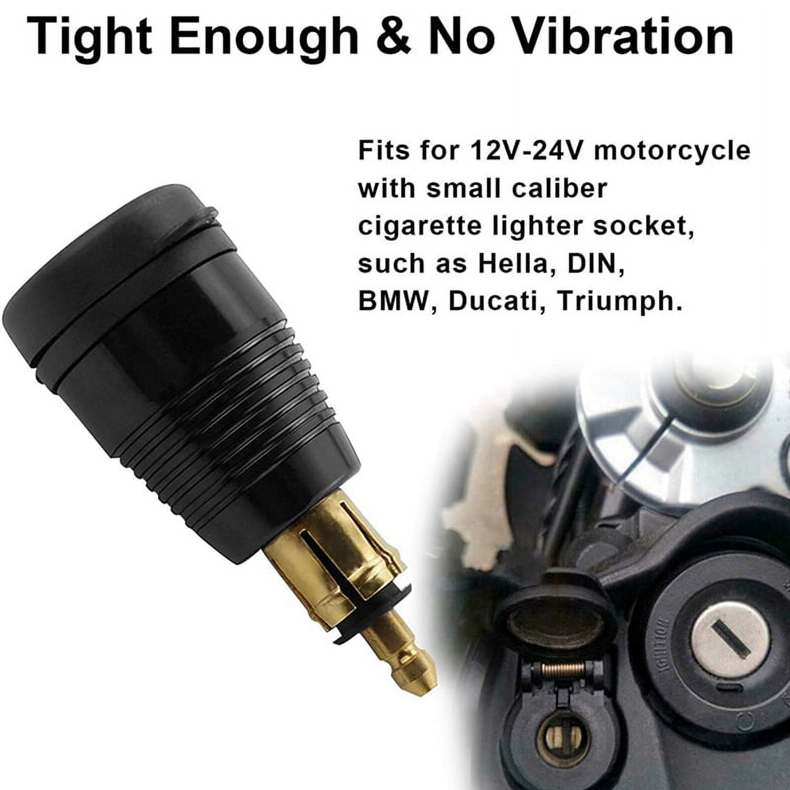 Motorcycle DIN Plug Waterproof Charger to QC3.0 USB Charger & Type C ...