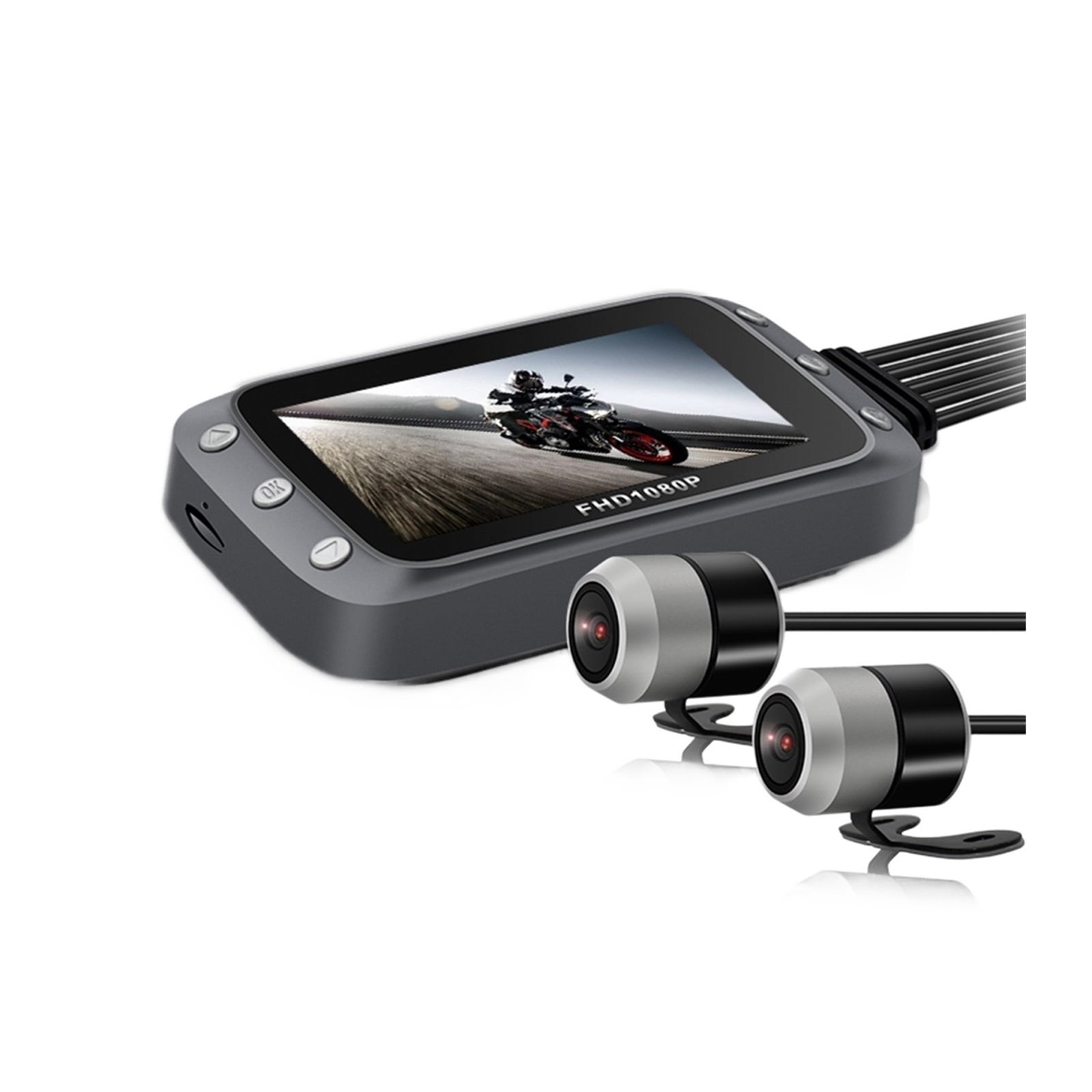 Motorcycle DVR Dash Cam 1080P+1080P Full HD Front Rear View Waterproof ...