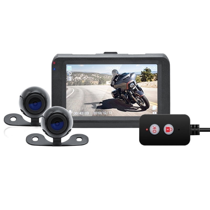 Motorcycle DVR Dash Cam 1080P Full HD Front Rear View Waterproof ...