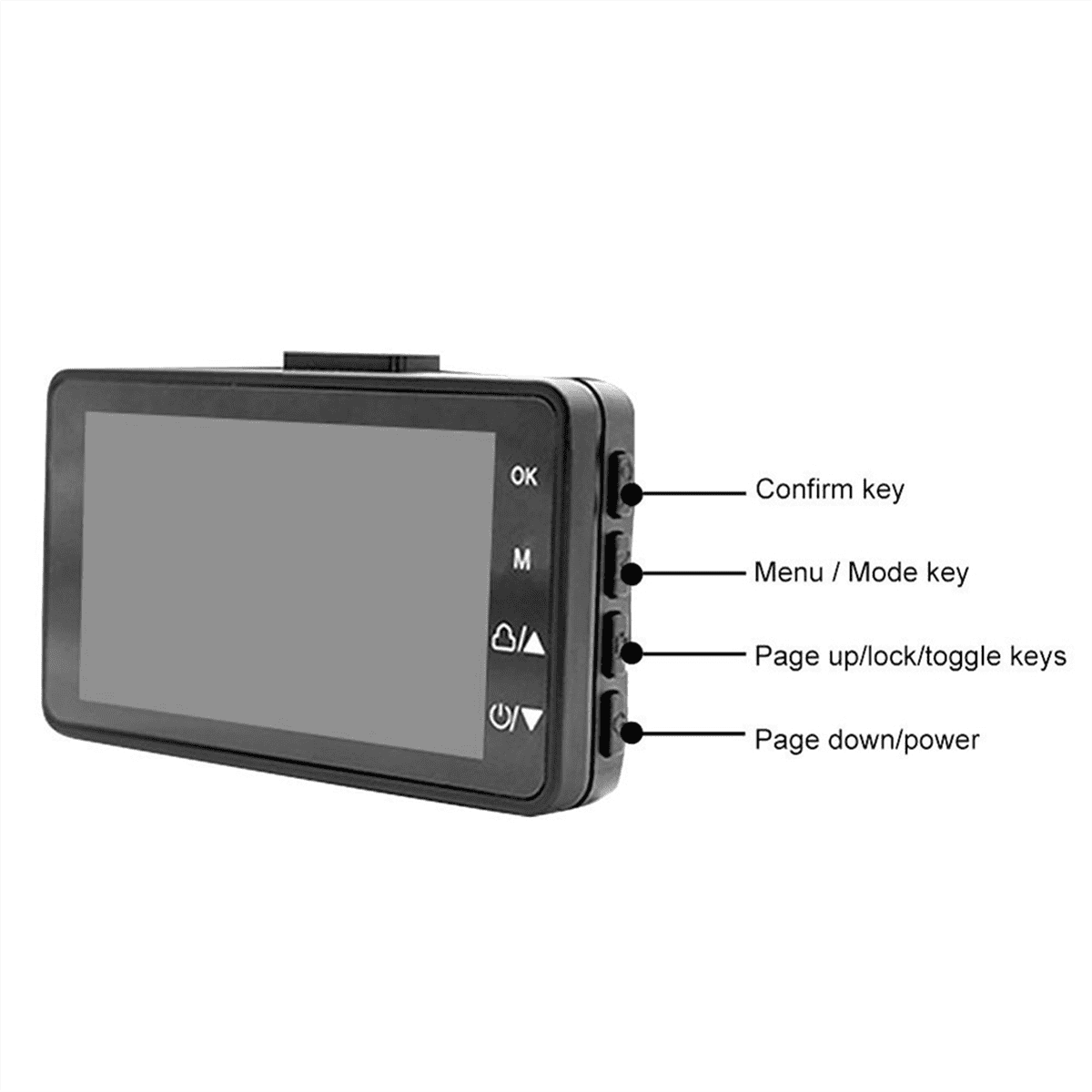 DVR Dash Camera with Front Rear Camera Dual Video Loop Recording ...