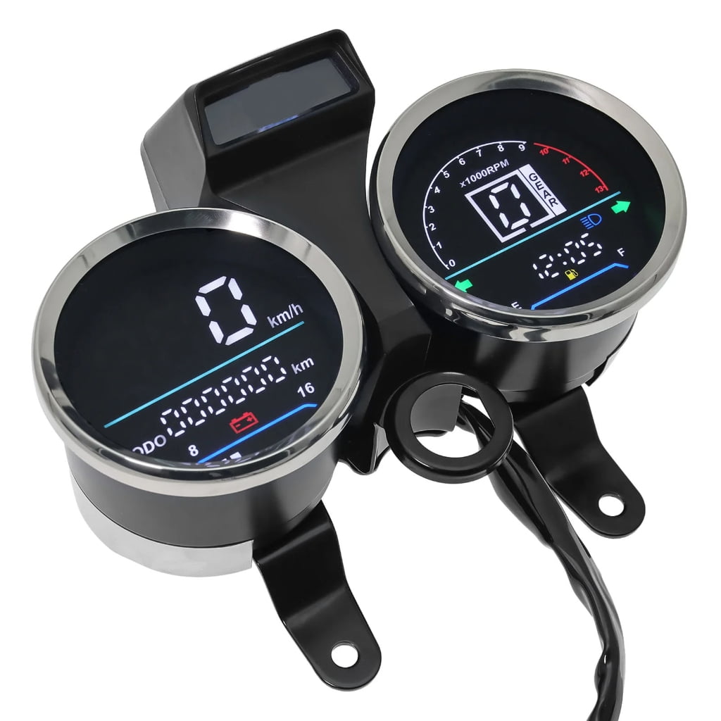 Motorcycle Dashboard Cluster Speed Cluster Tachometer with Large LCD ...