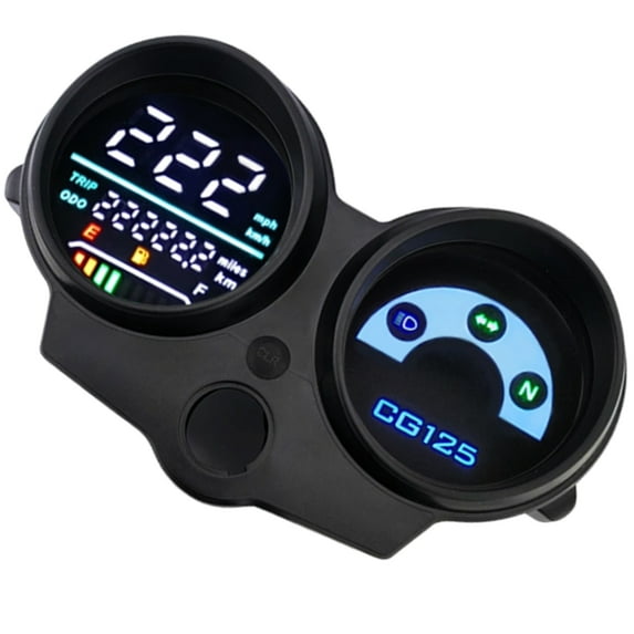 Stylish Motorcycle Digital Tachometer Speedometer Voltage Gauge ...