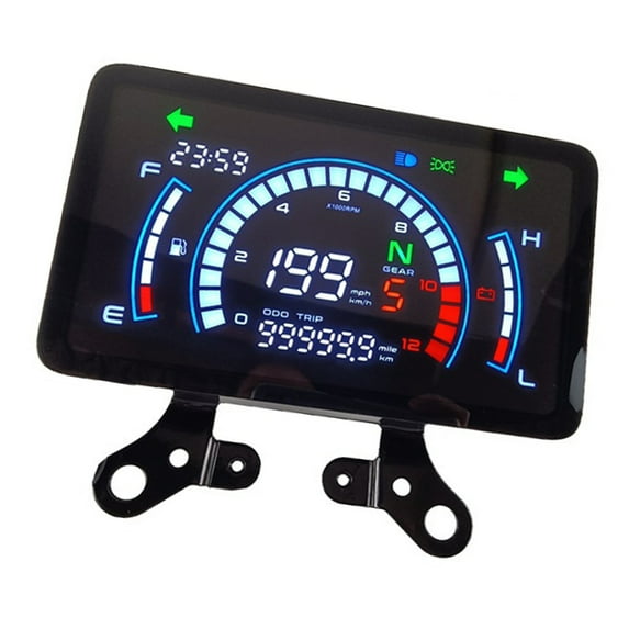 Motorcycle Digital Instrument Panel Gauge Clear Display Speedometer ...