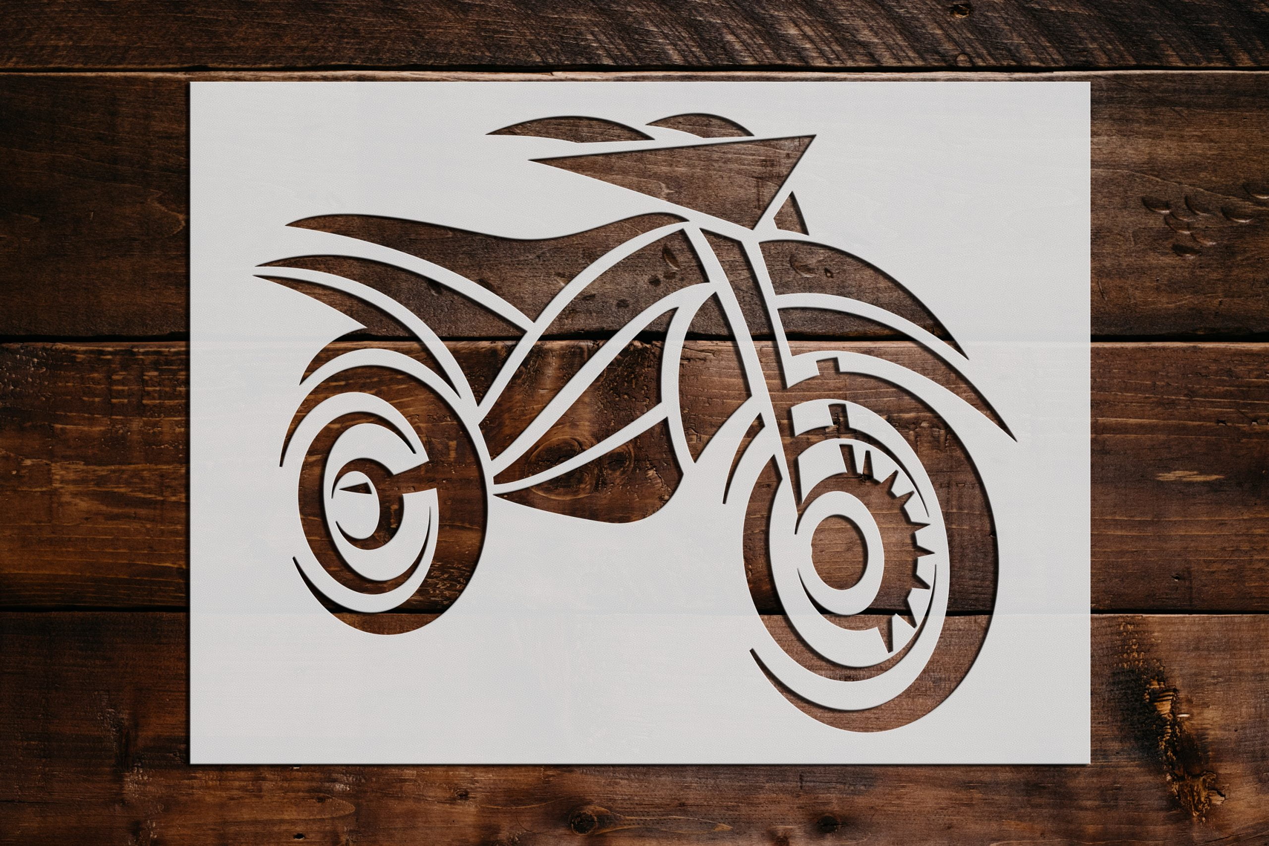 Motorcycle Dirt Bike Stencil - Art and Wall Stencil (24"x36") - Walmart.com