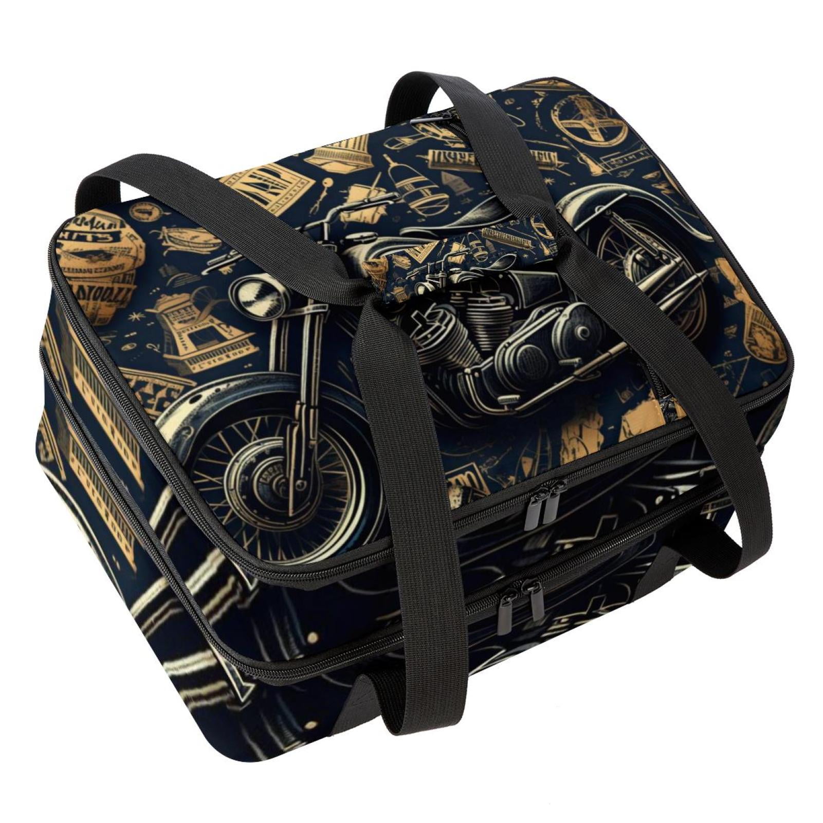 Motorcycle Double Layered Insulated Refrigerated Lunch Bag with Two ...