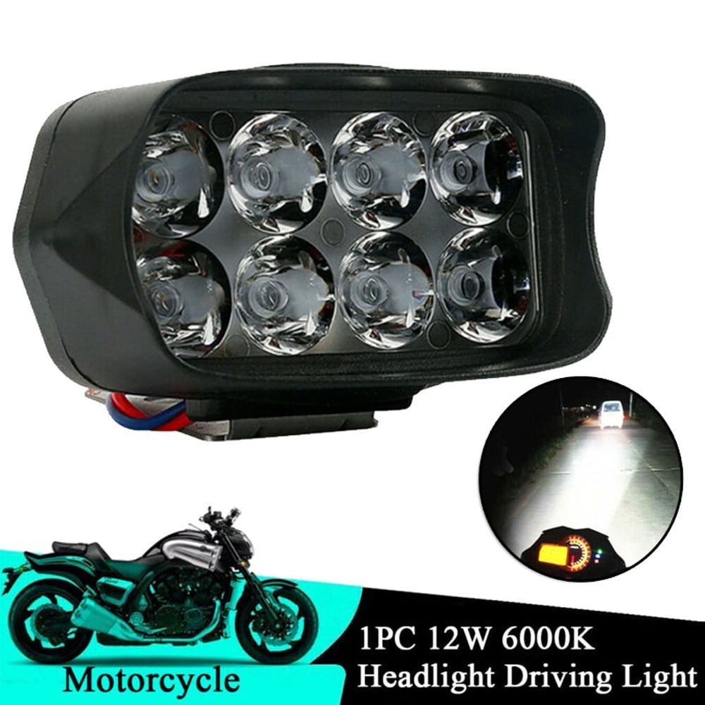 Motorcycle Driving Lamp Waterproof Reflector Headlight 8 Beads Led ...