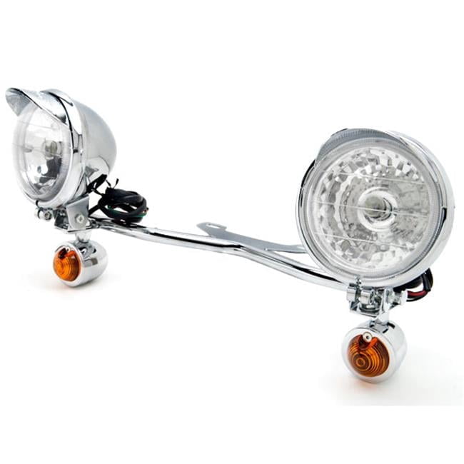 Motorcycle Driving Passing Spotlight Light Bar & Turn Signals Cruiser ...