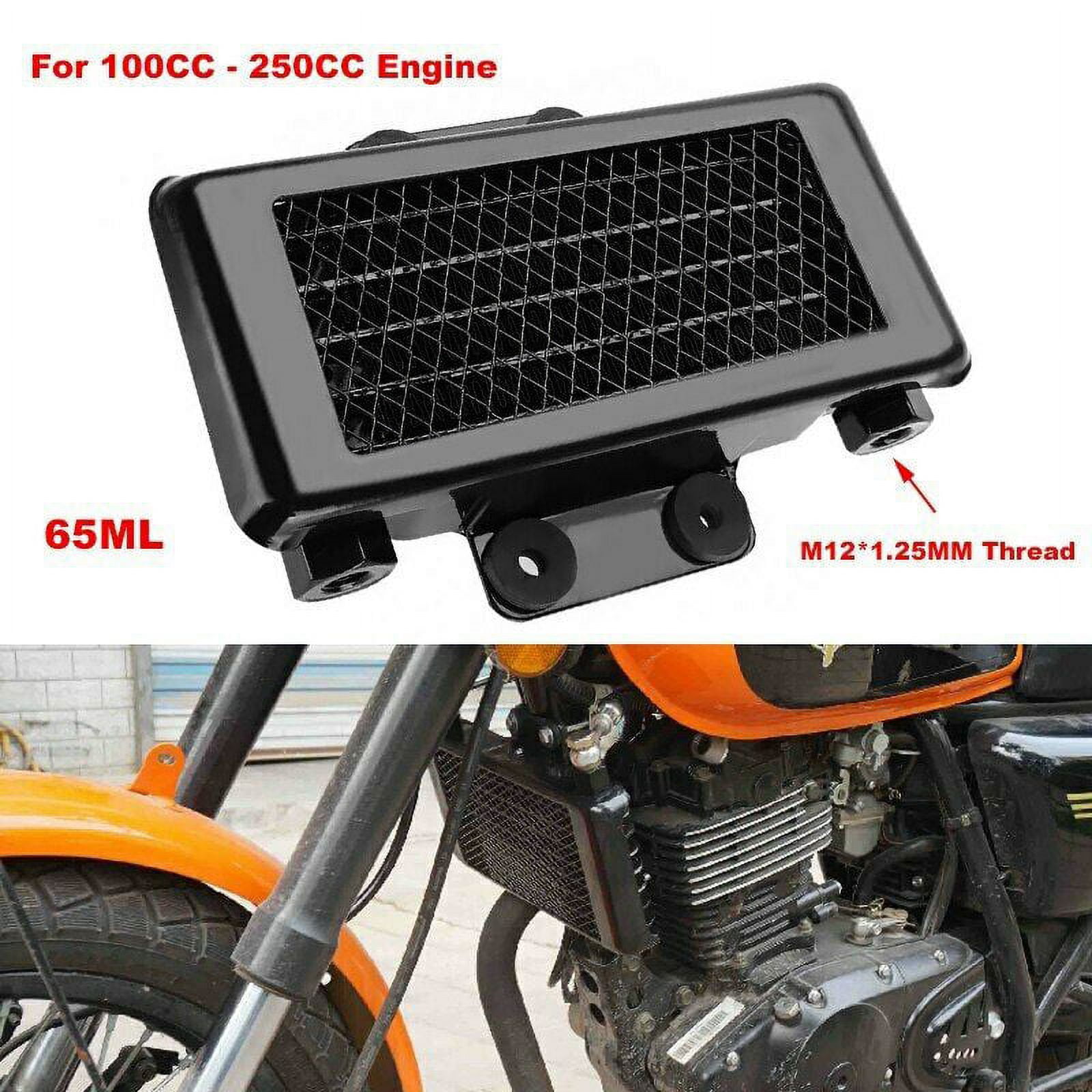 Motorcycle Engine Cooling Radiator 65Ml Aluminum Black for 100CC-250CC ...