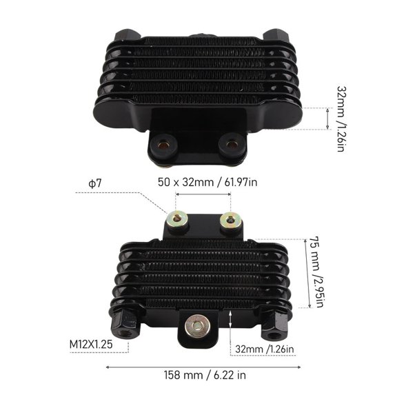 Motorcycle Engine Oil Cooler, Motorcycle Modification Single Side Fixed ...