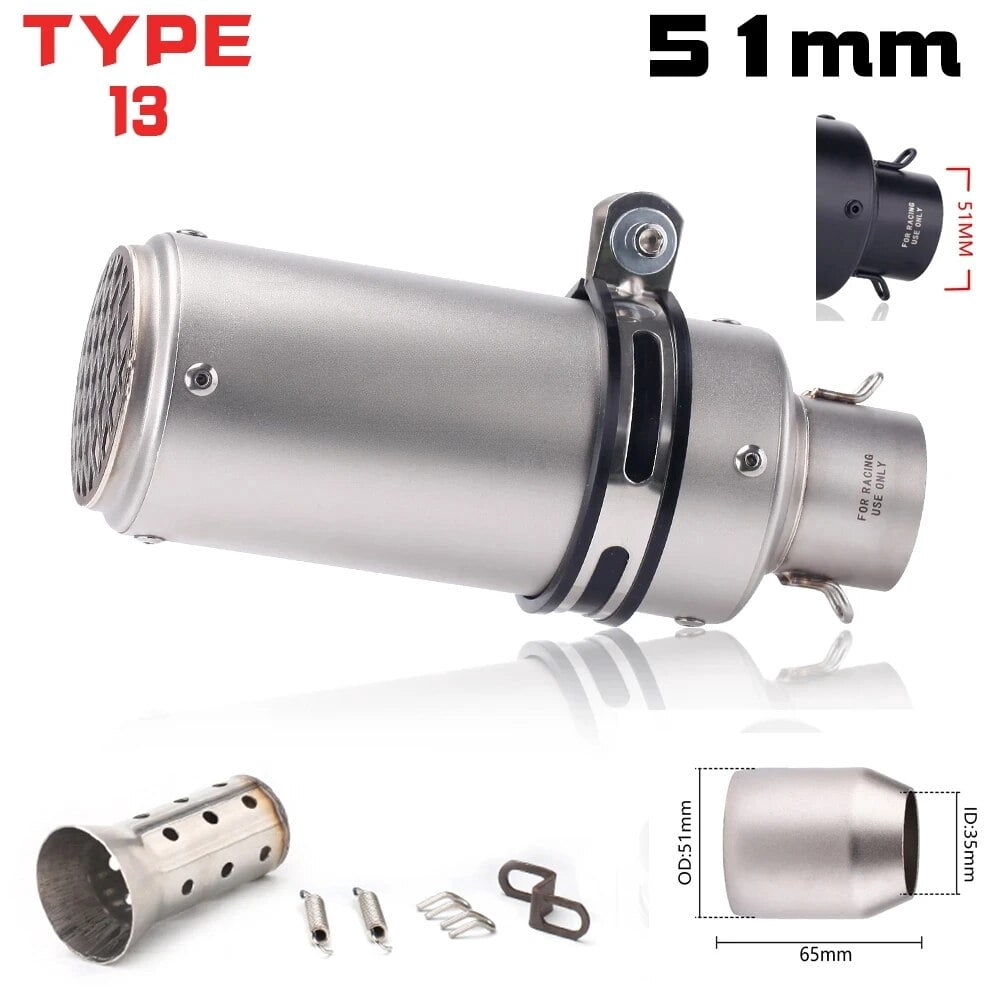 Motorcycle Exhaust Pipe com DB Killer, Escape Muffler, Carbon Fiber ...