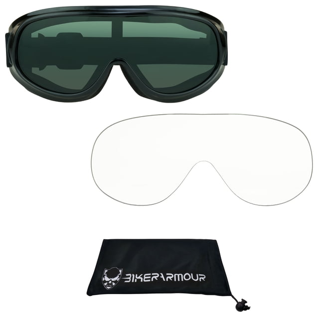 Motorcycle Fit Over Rx Glasses Goggles. Safety Polycarbonate lens ...