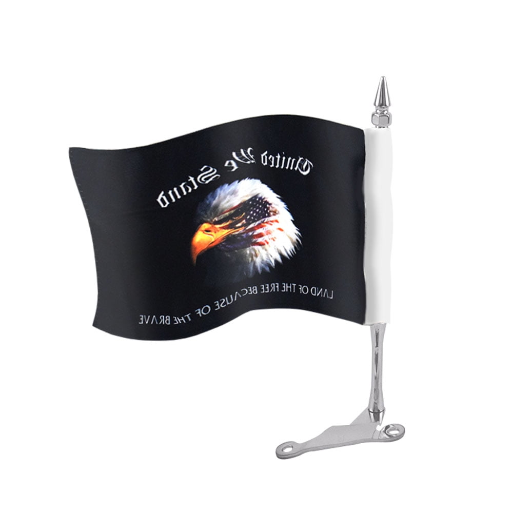 Motorcycle Flag Mount Tour Trunk Flag Pole with Eagle Flag for Gold ...